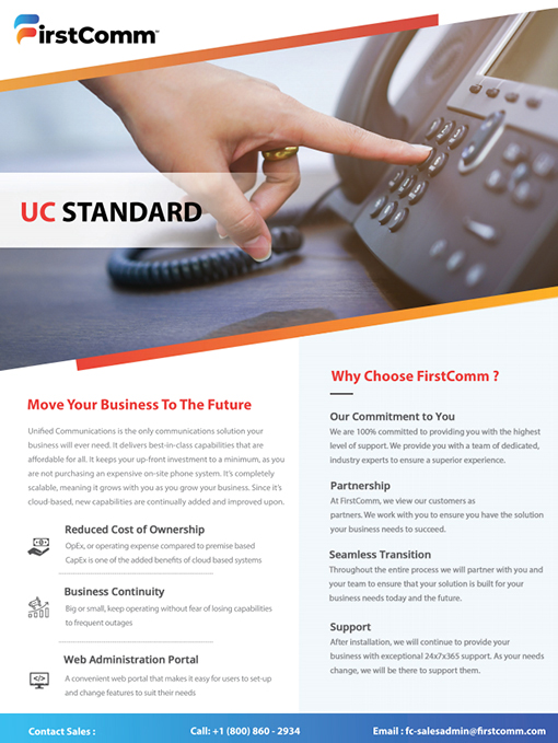 UC Standard Package - FirstComm UC Standard Package - FirstComm